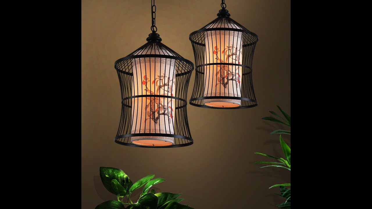Chinese Bird Cage Light Restaurant Tea House Vintage Iron Bird Cage ...