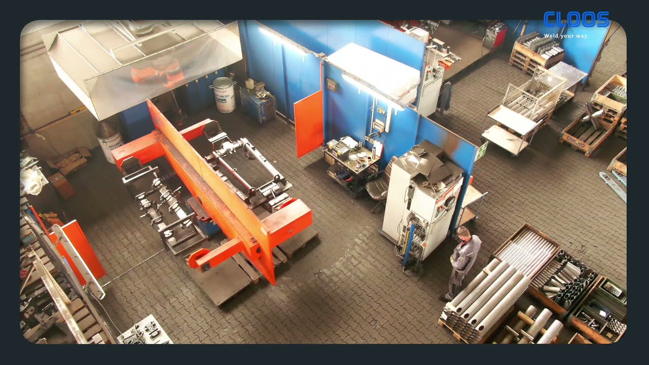 CLOOS - QIROX-Roboter schweißen Fitnessgeräte - YouTube