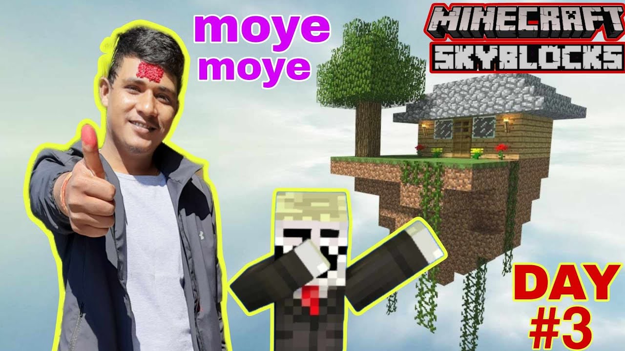 SKY BLOCK DAY #3 MOYE MOYE in #minecraft - YouTube