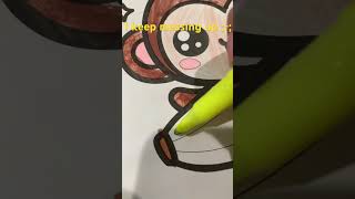 Banana monkey🍌🐵!!Come color in delidream coloring book with me💛!@delidream. #coloring page 10