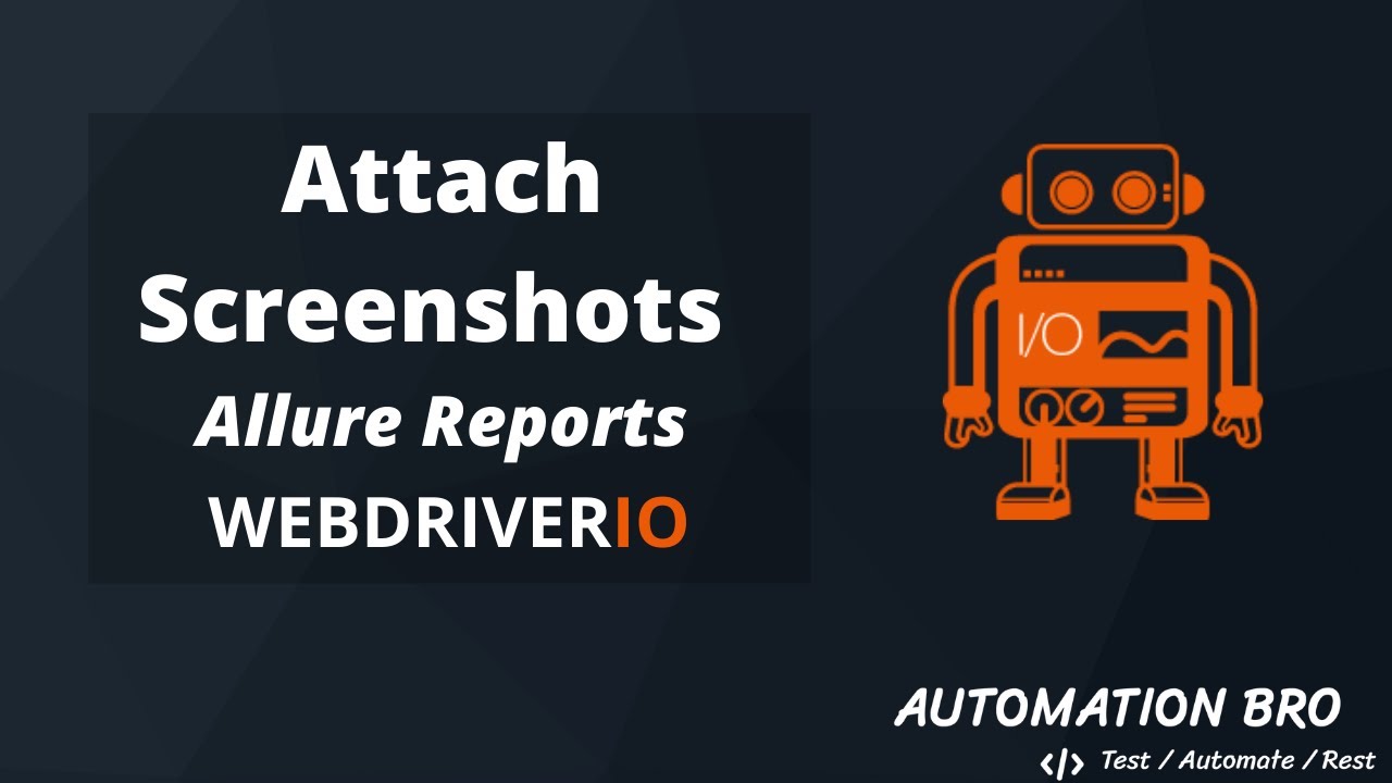 Attach Screenshots on Test Failure - WebdriverIO | #16 - YouTube