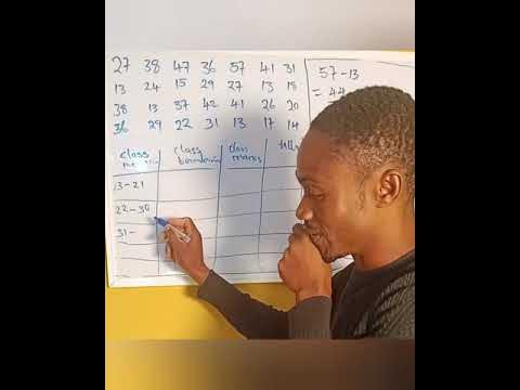 How to calculate class interval, class marks, class boundaries - YouTube