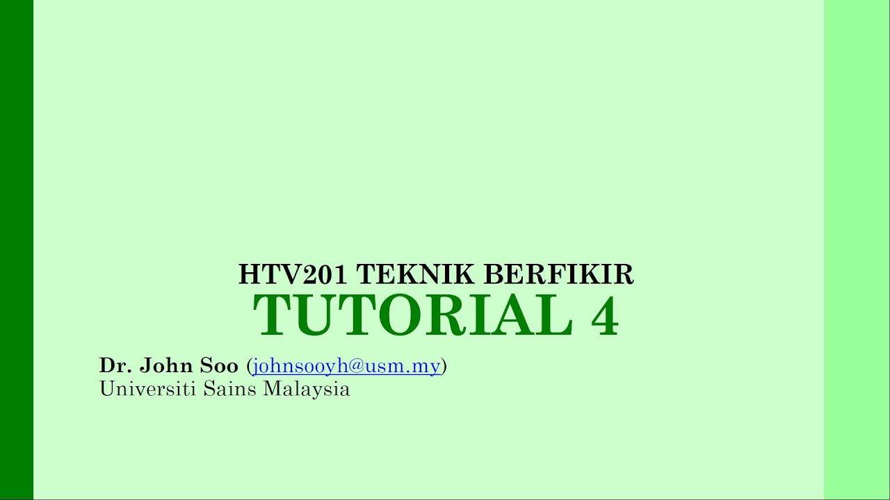 HTV201 Tutorial 4 - Enam Topi Berfikir, Segi Tiga Konsep, Penyertaan ...
