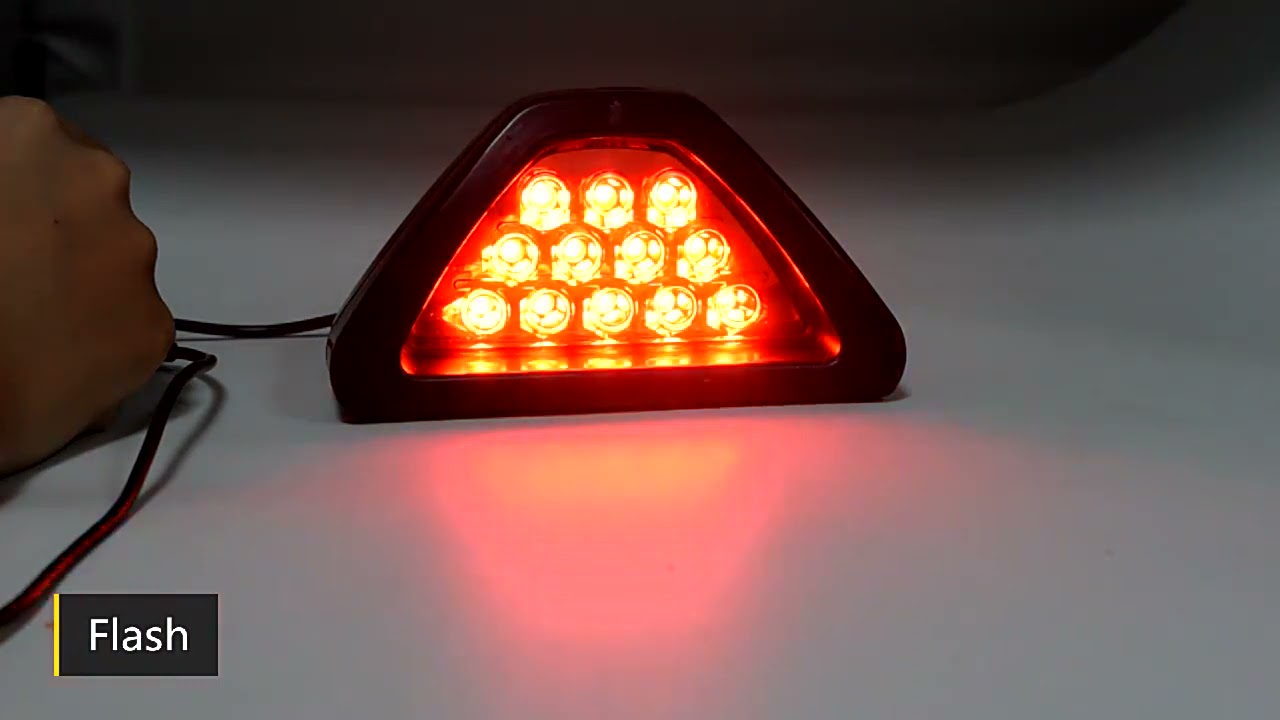 Triangle brake light - YouTube