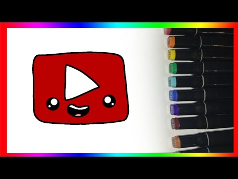 How to Draw a CUTE YOUTUBE ICON is Very Easy - YouTube