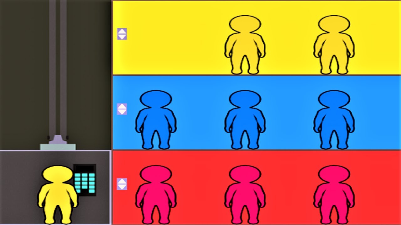 🛗 Elevator Sort 🛗 GAMEPLAY Levels 1-16 (Android, iOS) - YouTube