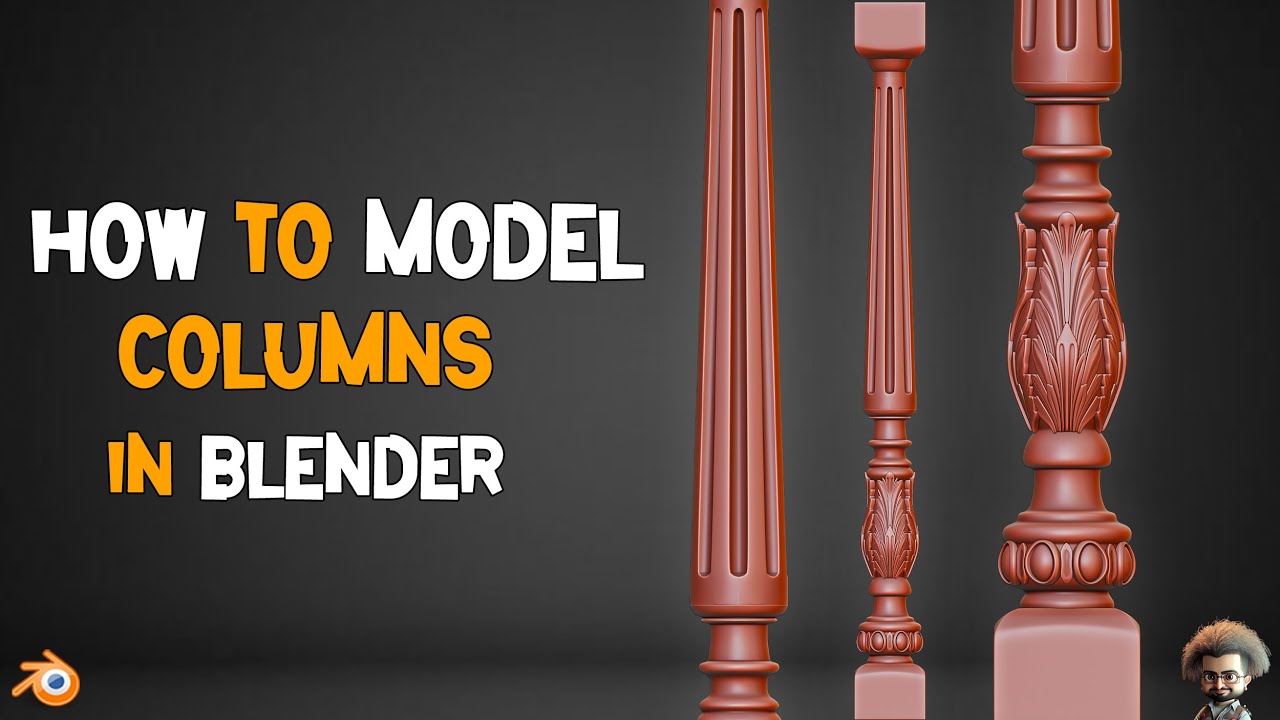How To Model Columns In Blender - YouTube