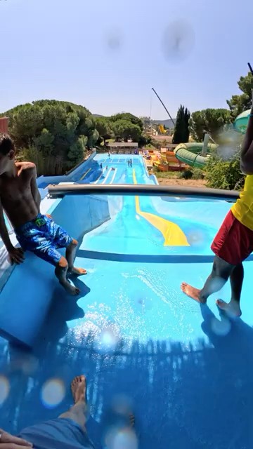 Crazy Fast Two Lane Race Water Slide - YouTube