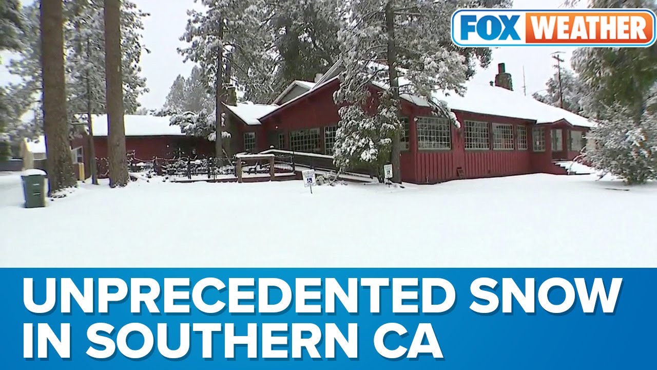 Rare Snow Falling Over Southern California As Powerful Winter Storm Is ...