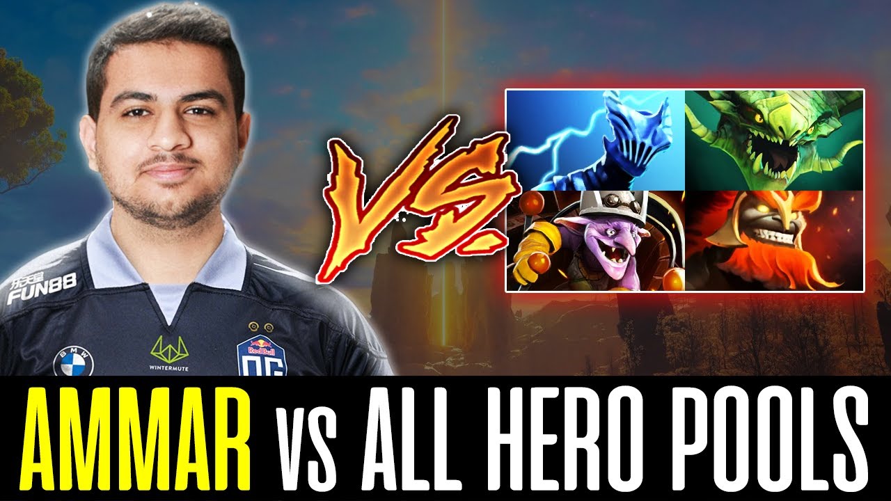 Ammar SECRET WEAPON vs. All of his HERO POOLS in One Game DOTA 2 - YouTube