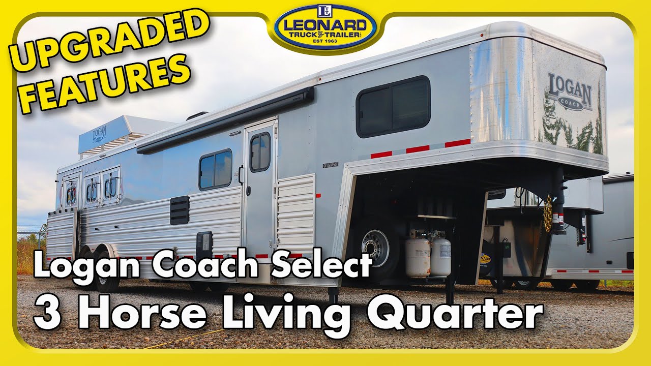 UPGRADED FEATURES - Logan Coach 3 Horse Trailer w/ Living Quarters ...