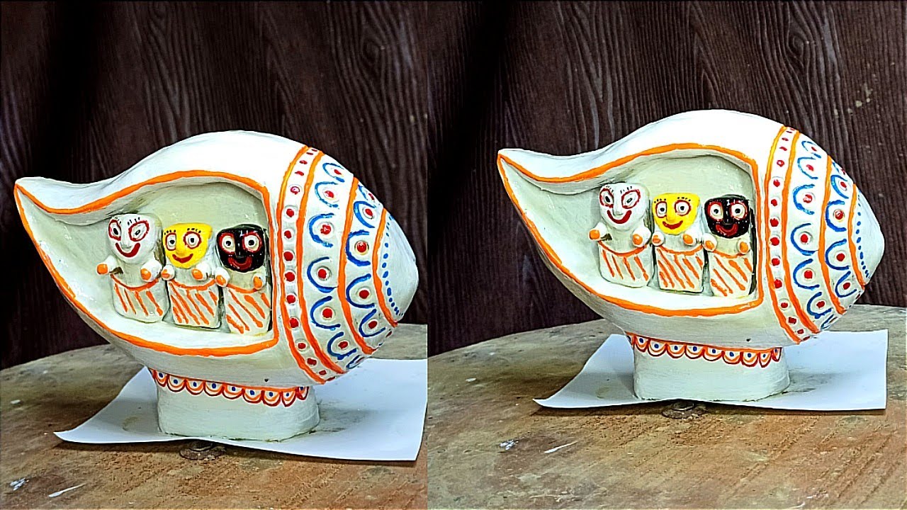 Showpiece making for home decoration Jagannath murti | Clay murti ...