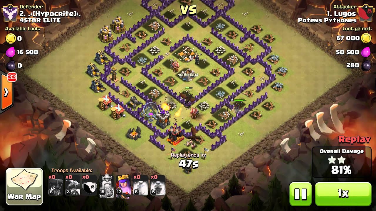 CoC - High Level Gameplay - Th 9 - YouTube