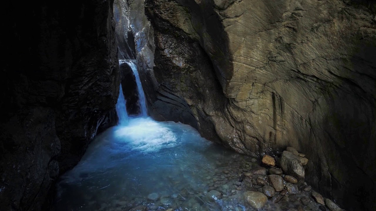 Cave waterfall ambience - Soothing relaxation - HD - YouTube
