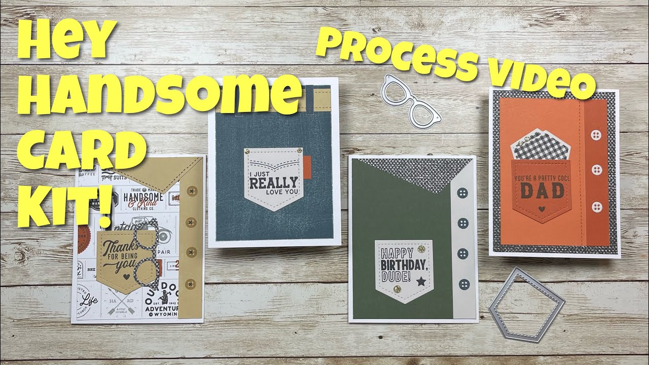 🥸 16 Spectacular Masculine Cards!! CTMH Hey Handsome Card Kit - Full ...