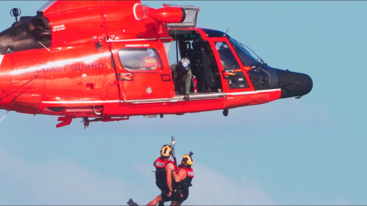 Coast Guard Helicopter Rescue Demo I Air and Sea Show Miami Florida ...