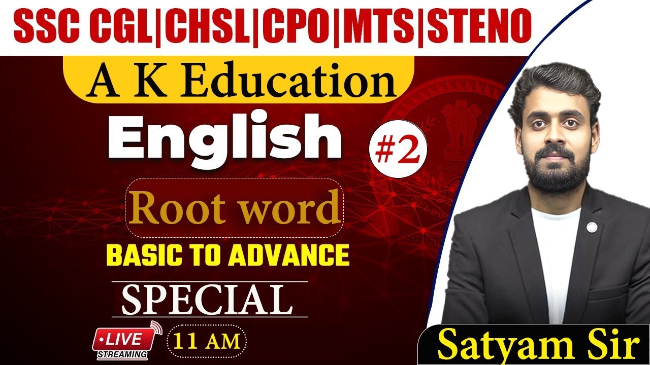 SSC CGL CHSL CPO MTS STNO English Special Root Word Lec ssc-cgl-chsl-cpo-mts-stno-english-special-root-word-lec