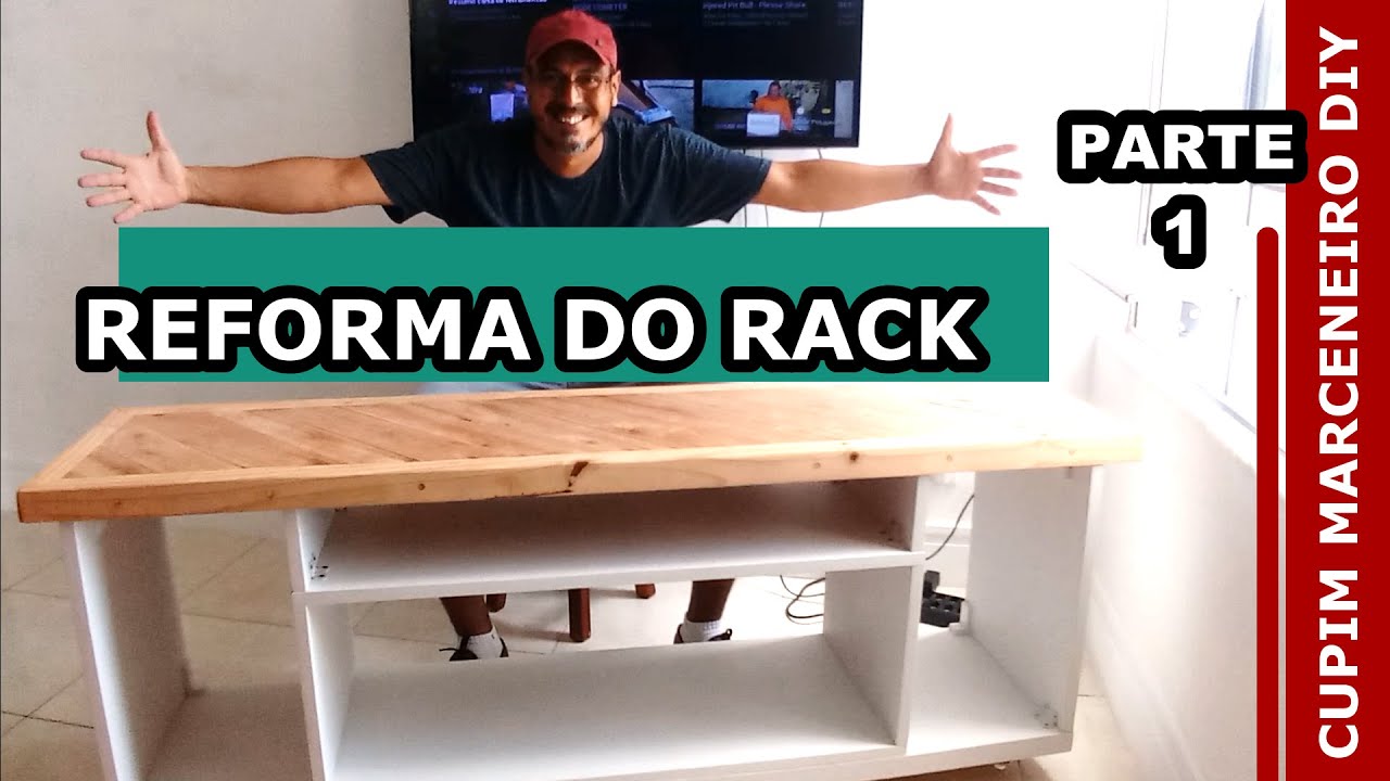 🛠️ COMO REFORMAR RACK - A REFORMA DO RACK DA SALA DE MADEIRA E MDF ...