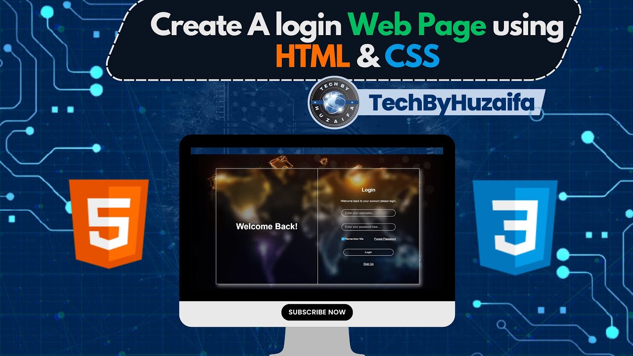 How to Make A Stylish Login Form Using HTML & CSS | Web Design Projects ...