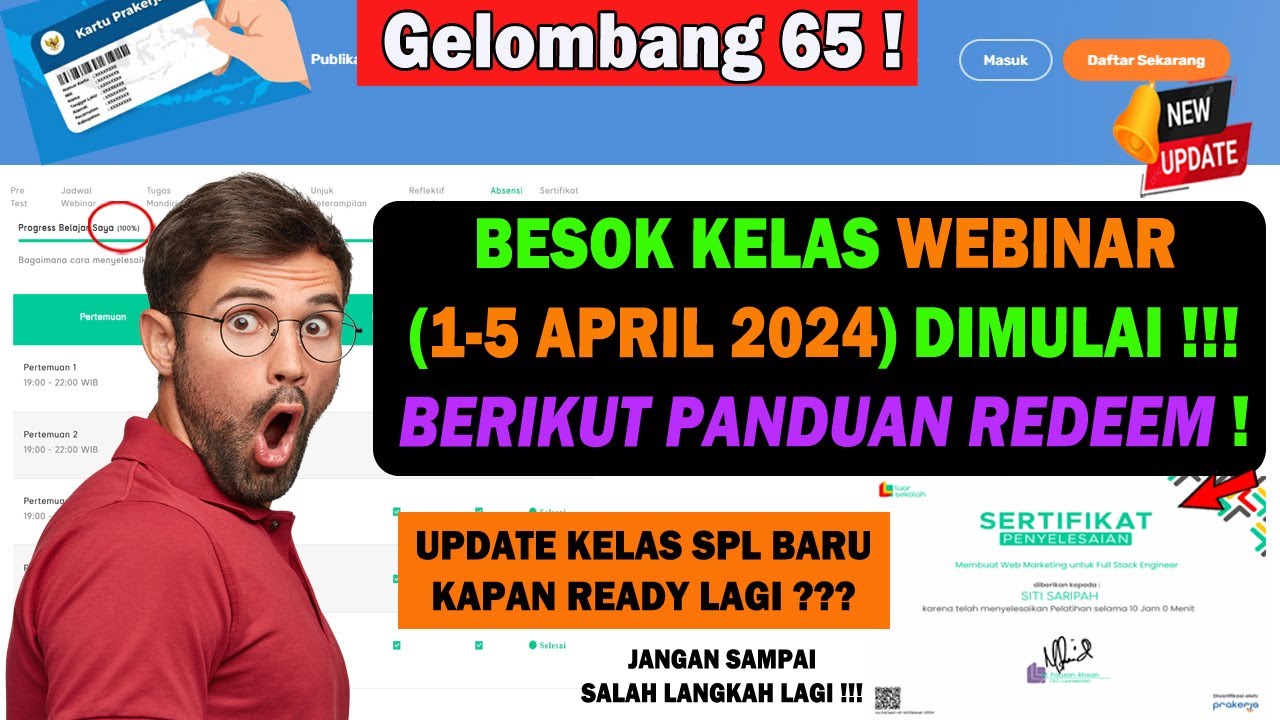 Informasi Kelas SPL ? TUTORIAL REDEEM KELAS WEBINAR DAN CARA ...