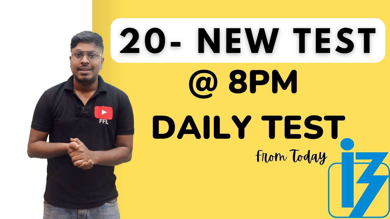 20-New Practice Sets (Daily Test 8PM ) || Aptitude Miscellaneous ...