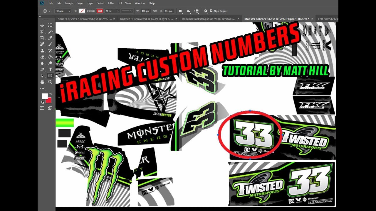 iRacing Custom Number Paint Tutorial - YouTube