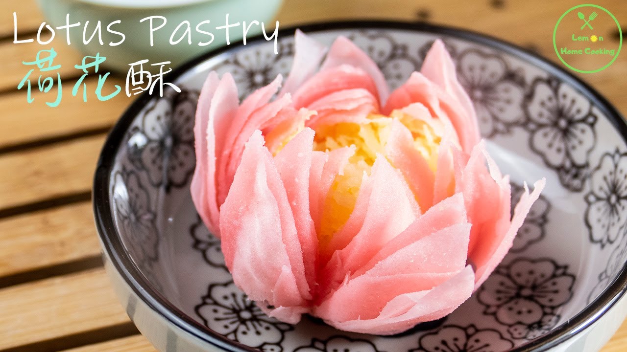 Lotus Pastry 荷花酥, Tasty and Beautiful 美味又驚艷 | Lemon Home Cooking - YouTube
