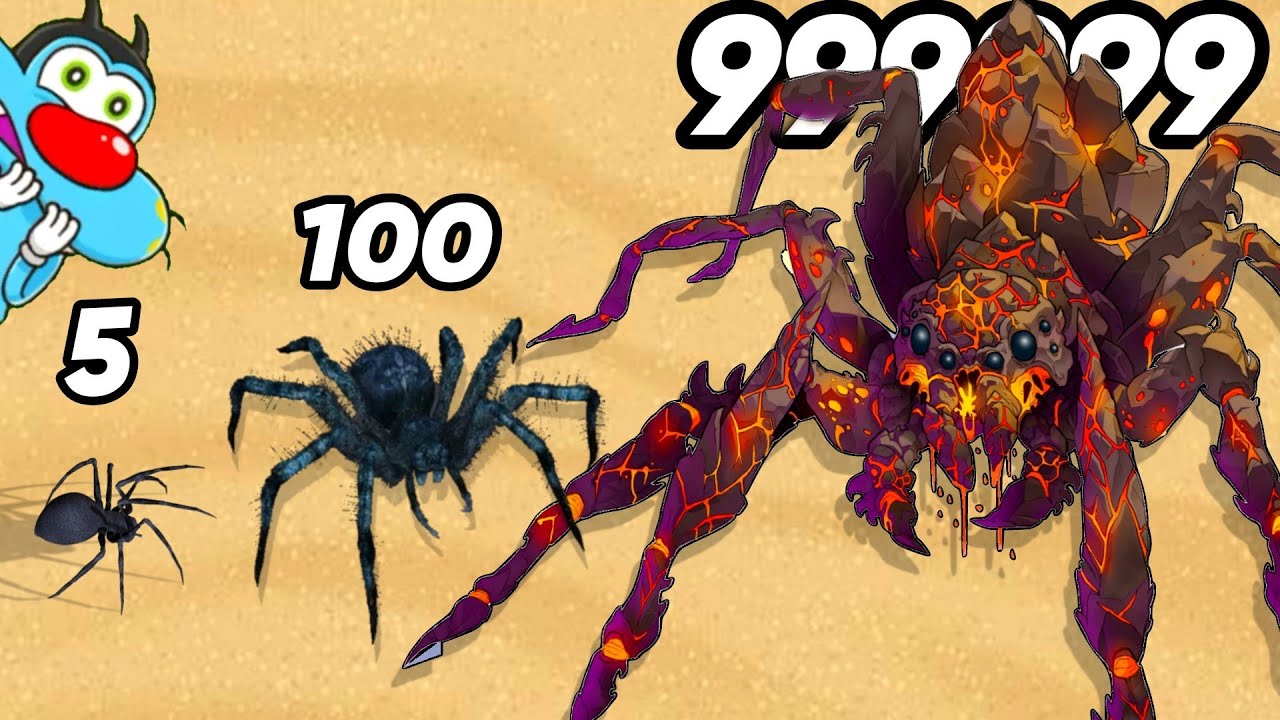 Oggy Evolving Noob Spider To Lava Spider Monster In Spider Evolution ...