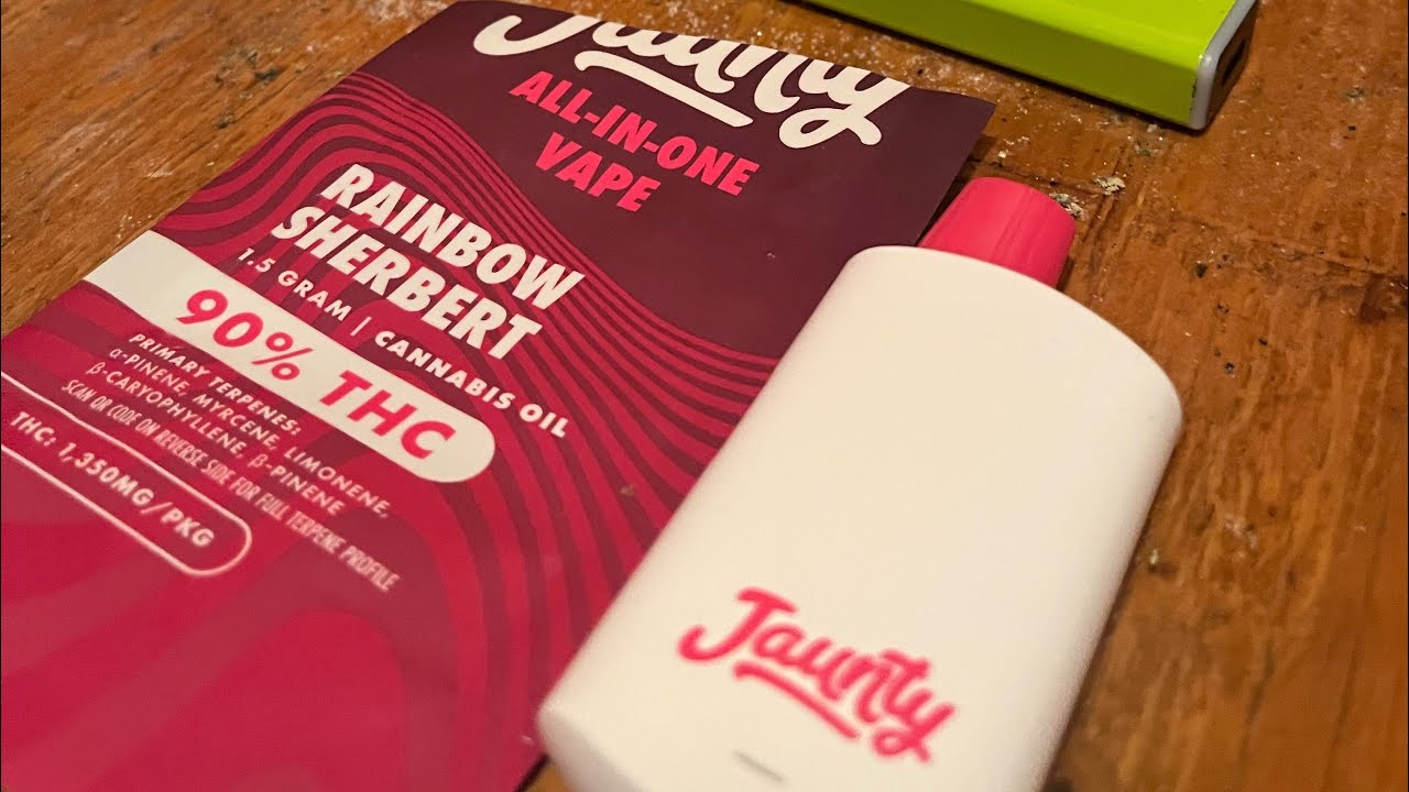Jaunty Rainbow Sherbert All-In-One 1.5 Gram Disposable Vape Cart Review ...