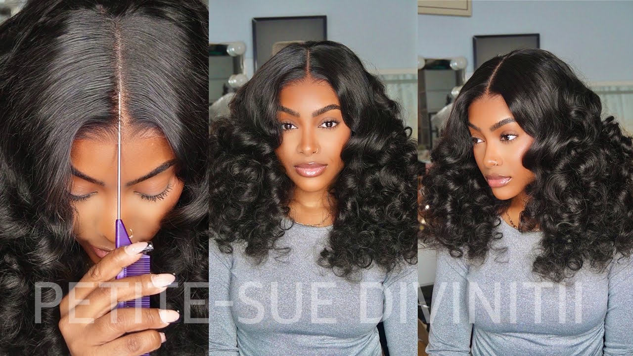 1st Time trying a EGG Curl Glueless Wig! ft. Megalook Hair| PETITE-SUE ...
