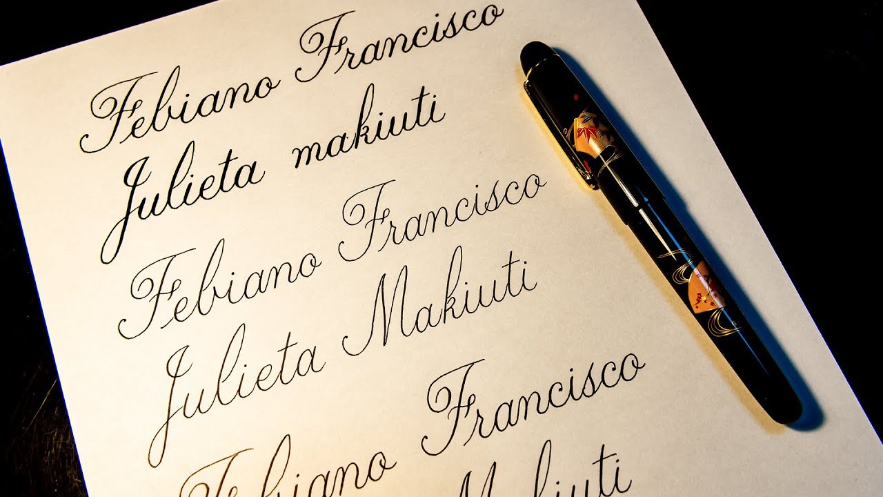 Request Calligraphy Fabiano Francisco & Julieta makiuti - YouTube