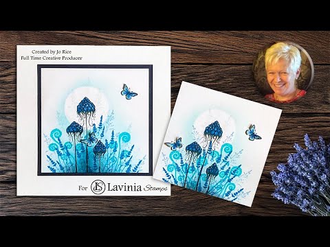 Blue Mushroom Lanterns by Jo Rice - A Lavinia Stamps Tutorial - YouTube
