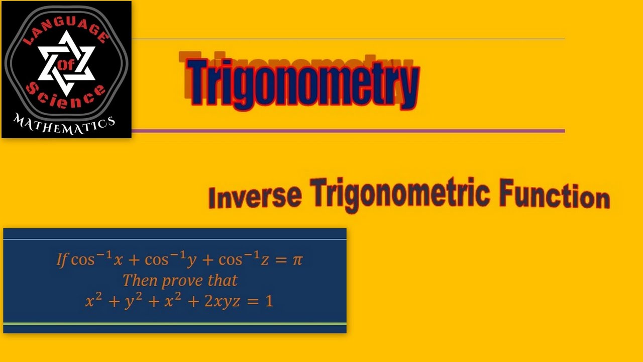 Inverse Trigonometric Functionproblem And Solution Youtube 6960