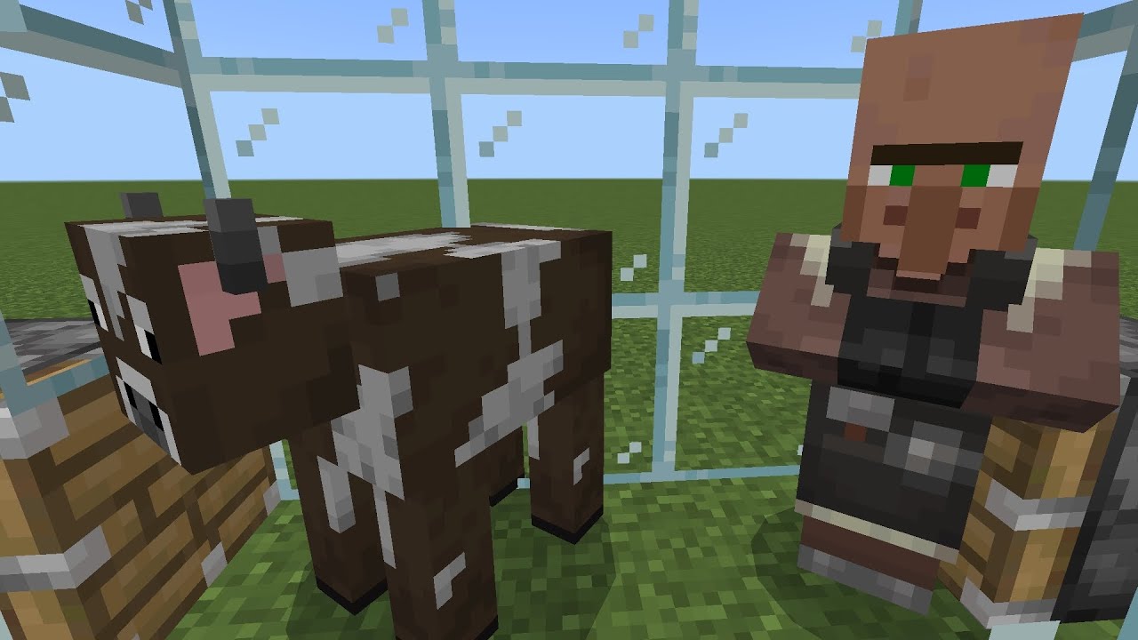 Cow+Villager=? #maskygamerz #minecraft - YouTube