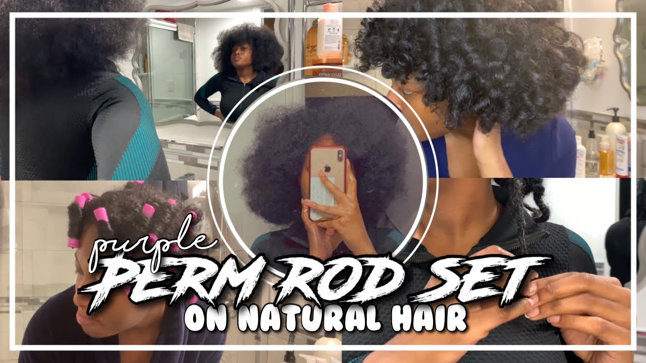 PURPLE PERM ROD SET ON WET NATURAL HAIR | TAMARA MARIE - YouTube