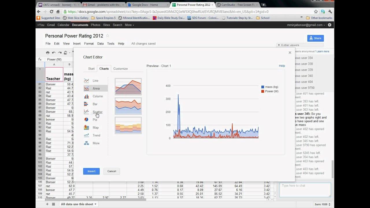 how to create a graph Google Docs - YouTube
