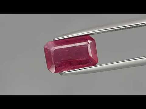 Rubin Naturalny 2,10ct ok. 9x6mm Oktagon na Pierścionek - video - ARB7202