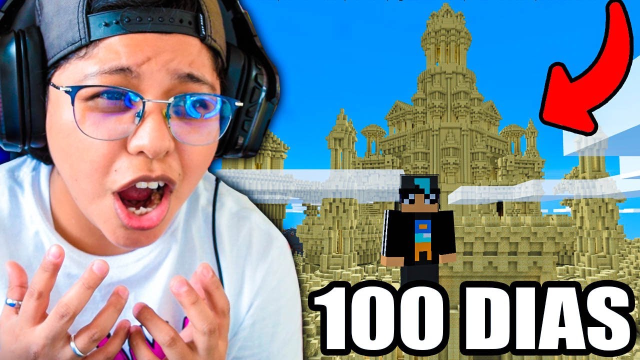SOBREVIVIMOS 100 DIAS A UN CASTILLO DE ARENA EN MINECRAFT 😂🏰⌛ | Fue ...