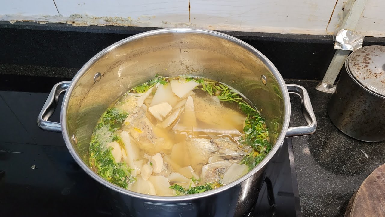 Cá tai tượng nấu măng chua, ngon.TAI TUONG FISH cooked with sour bamboo ...
