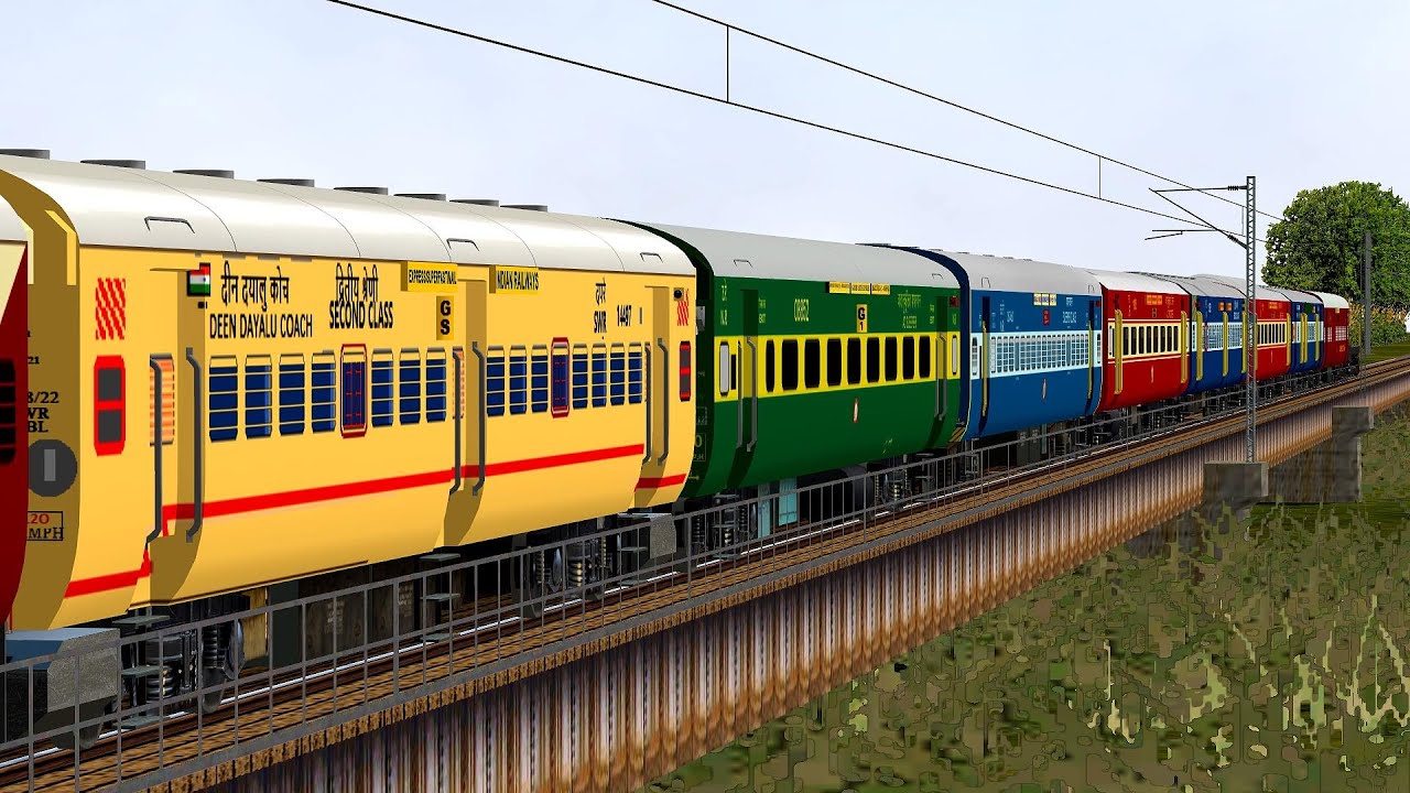Indian Railways ICF Coaches Parade in Open Rails Train Simulator ...