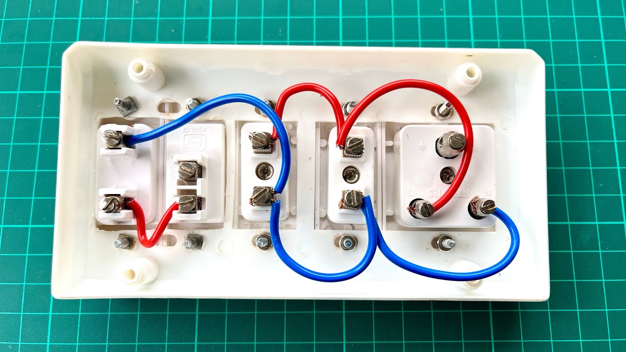 Wiring 😳 of Multiple Sockets in box | Multi sockets board wiring ...