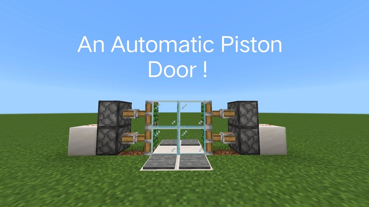 How To Build An Automatic Piston Door || Minecraft Tutorial - YouTube