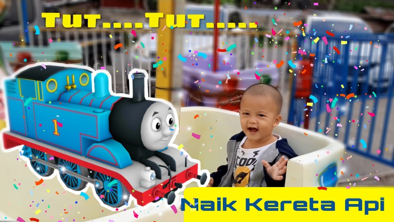 Bermain dan naik kereta api di taman kamboja Banjarmasin - YouTube