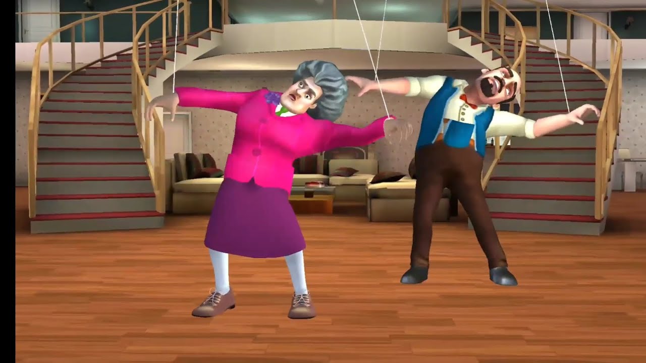 scary teacher 3d fun in the sun chapter level 5 puppet dance - YouTube