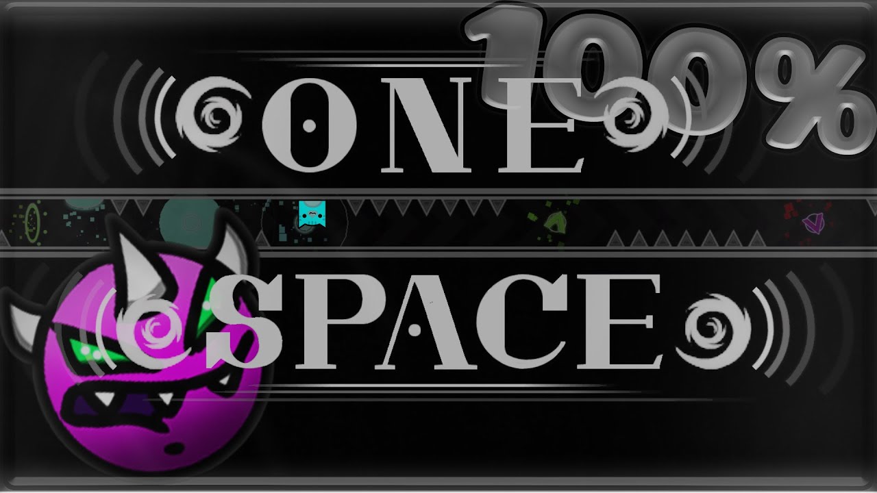 DEMON CON 1 BLOQUE DE ESPACIO? ONE SPACE 100% GEOMETRY DASH - YouTube