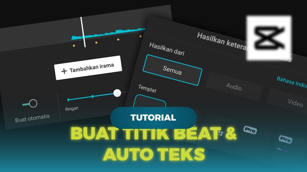 Tutorial Buat Titik Beat Irama dan Auto Teks di CapCut - YouTube