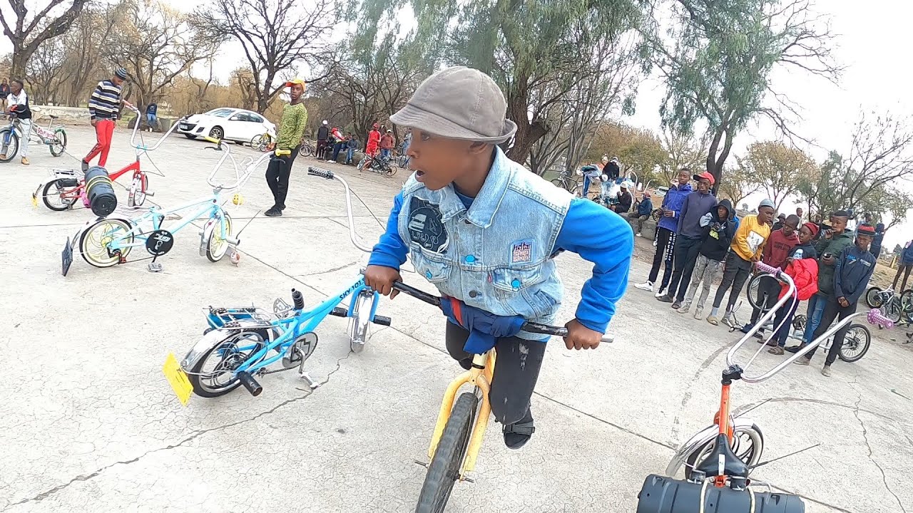 Testing riders skills: Stance bikes were placed as obstacles...see who ...