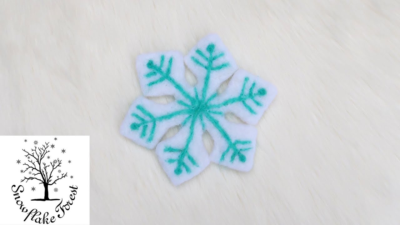 How To Needle Felt A SNOWFLAKE - YouTube