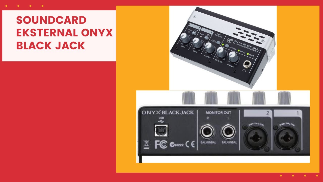 Sound Card Eksternal Onyx Black Jack - YouTube