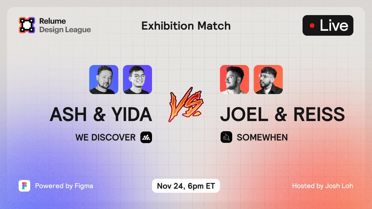 RDL Exhibition (2v2): We Discover vs Somewhen | Web Design Esports in Figma - YouTube